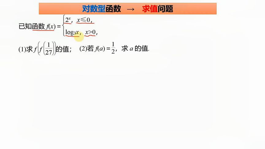 【函数】对数型复合函数正反求值问题