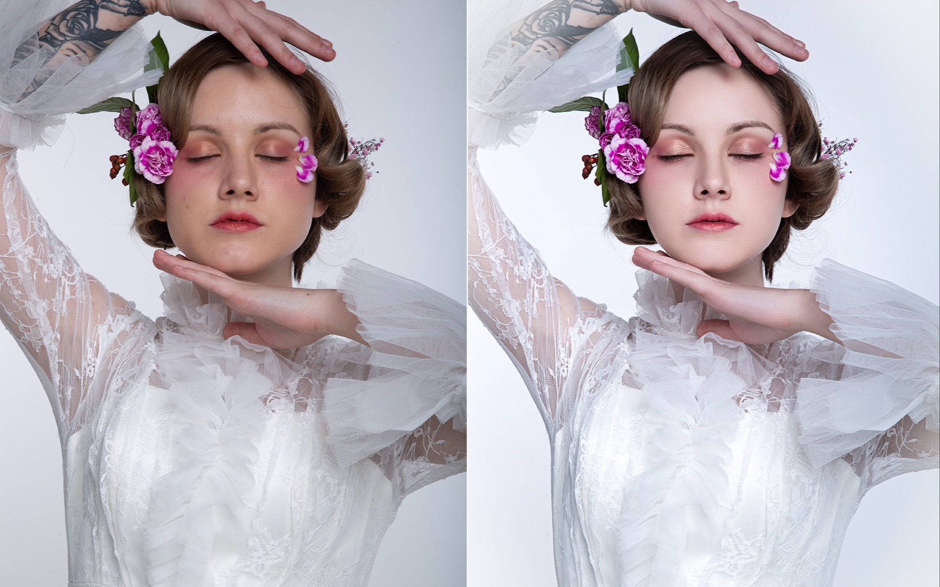 ps教程:外模人物皮肤质感修饰,大妈秒变女神