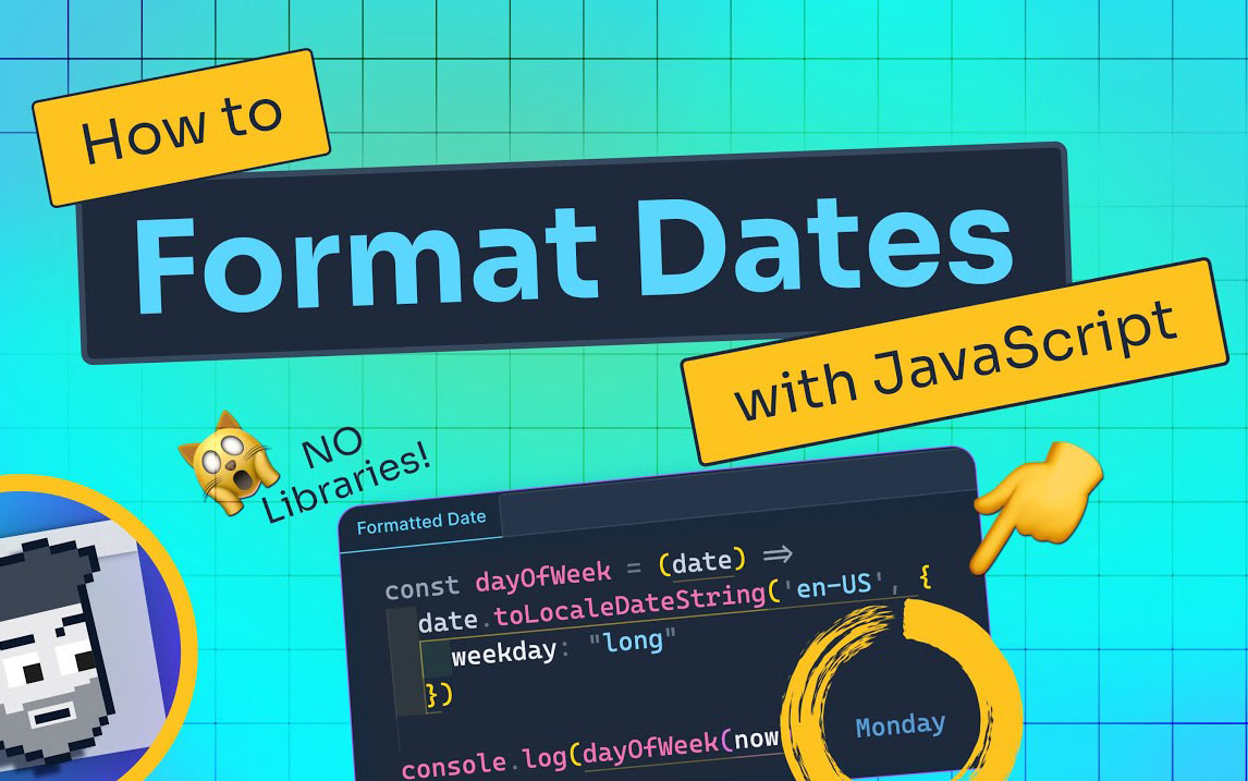如何使用原生JavaScript格式化日期