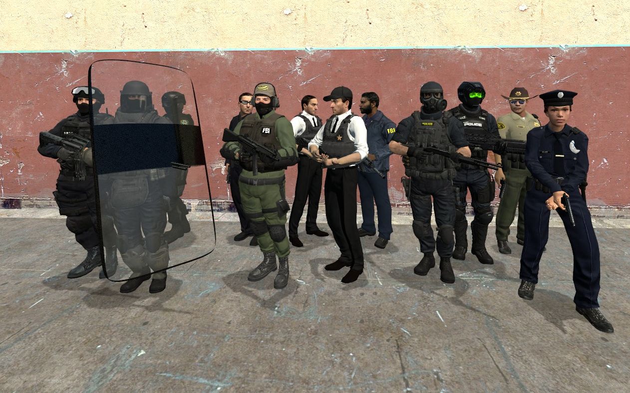 【GMOD】模组推荐:很多警察NPC模组_单机游戏热门视频