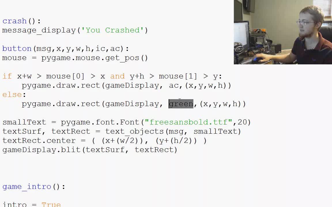 Game Development in Python 3 With PyGame - 14 - Button Function| 在 ...