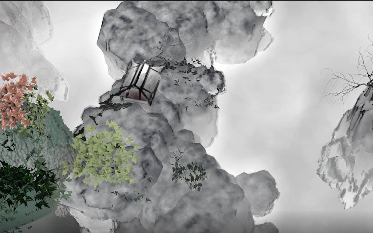 ...与科技· · ·虚拟造型 二维国画水墨风格3d渲染实验 数字山水 研究