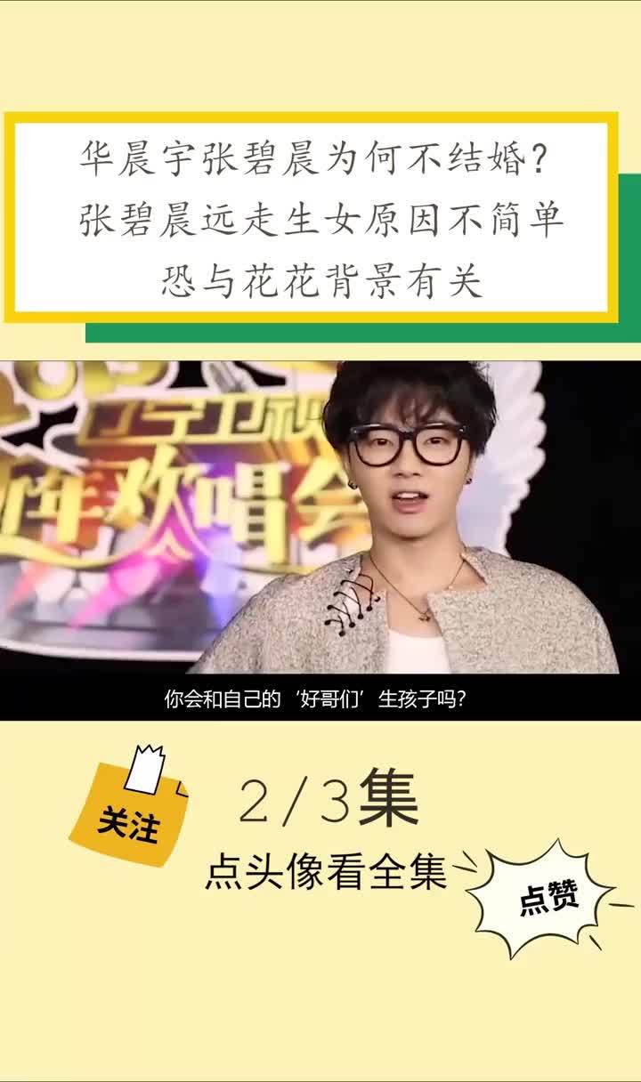 华晨宇为何不结婚张碧晨远走生女原因不简单恐与花花背景有关