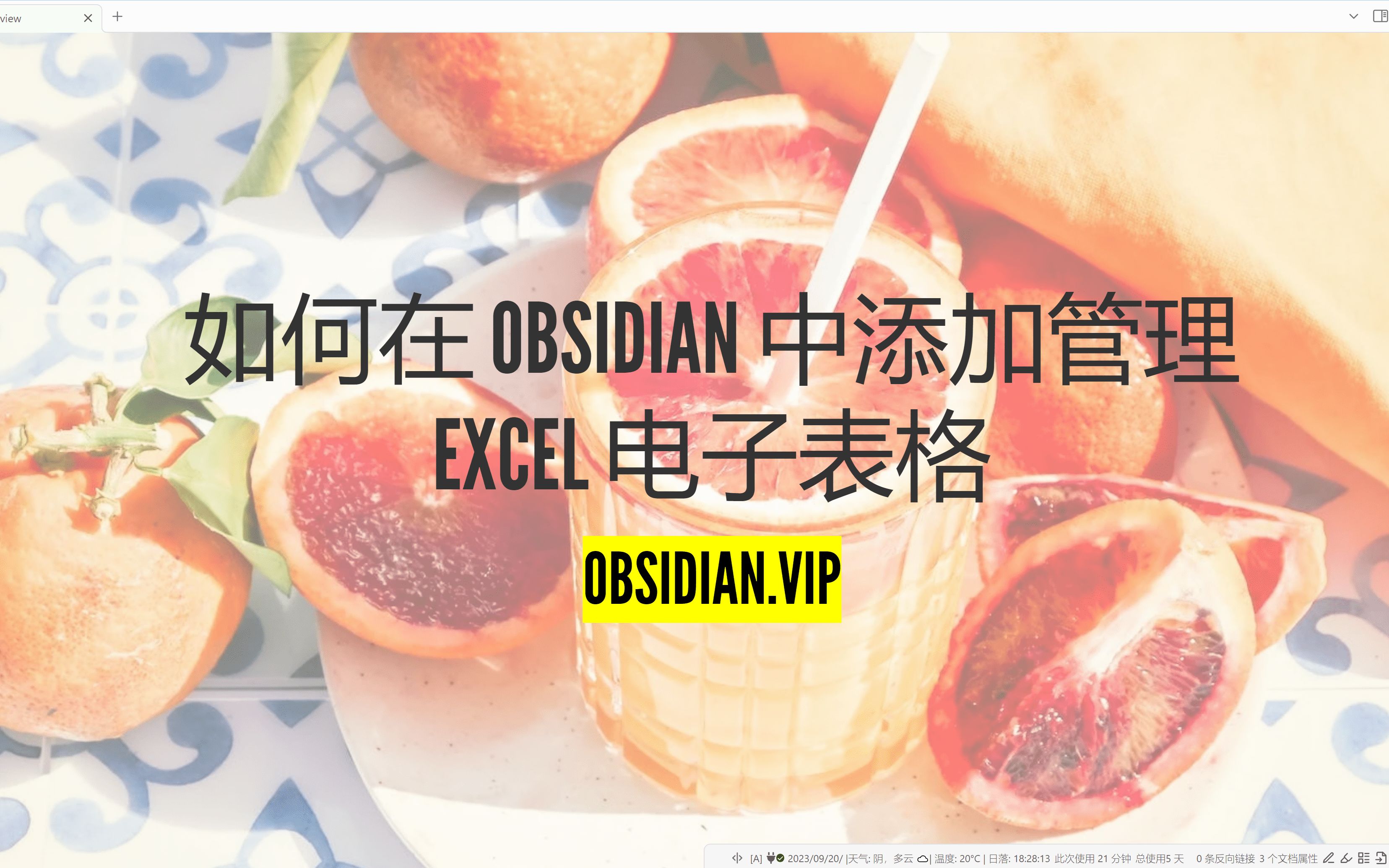 obsidian咖啡豆教程 | Obsidian的Excel管理解密|Workbooks插件