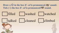 规则的动词过去式中ed的发音小结