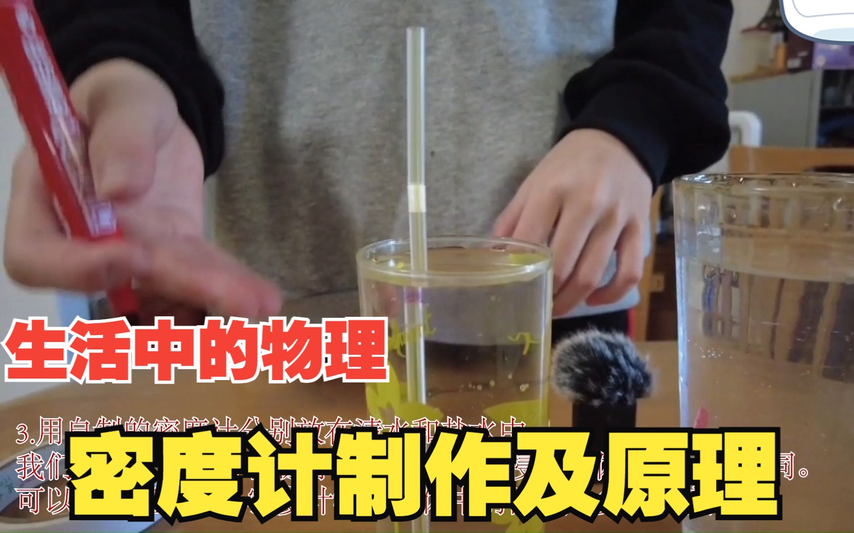 生活中的物理实验——自制密度计及其原理