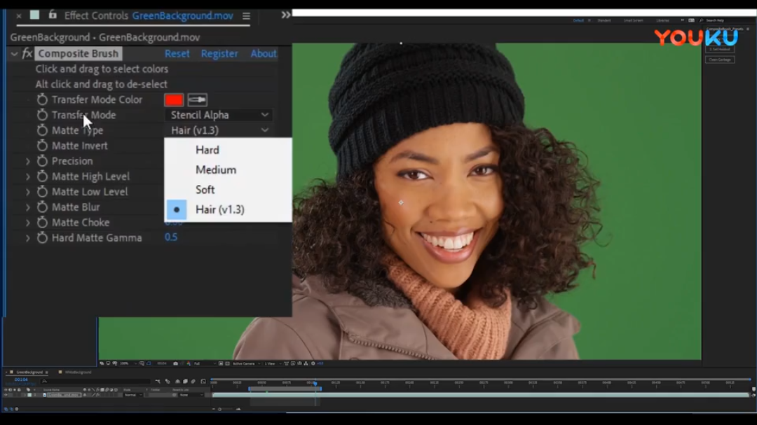汉化AE插件-画面颜色选取调色替换修改Composite Brush v1.5 !