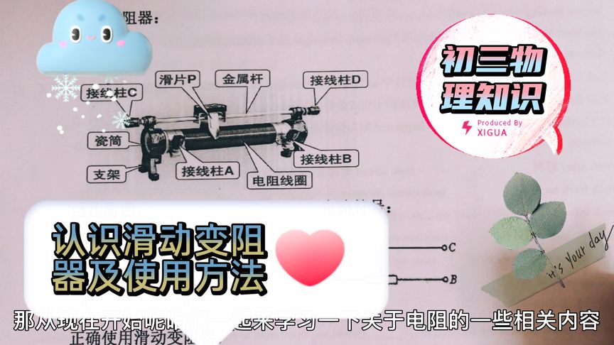 初三35—物理之滑动变阻器的使用方法。