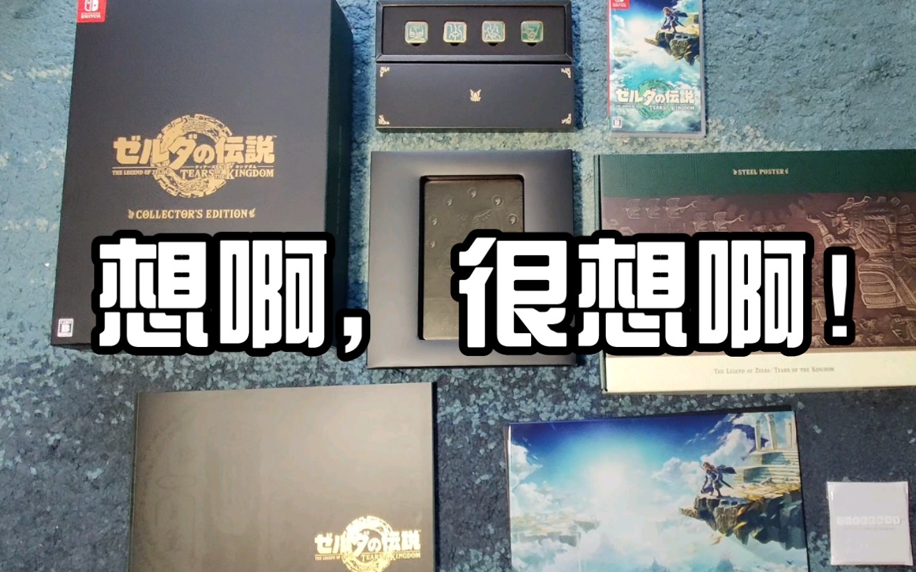 【开箱】塞尔达传说 王国之泪 日版典藏版 【14520日元】_哔哩哔哩...