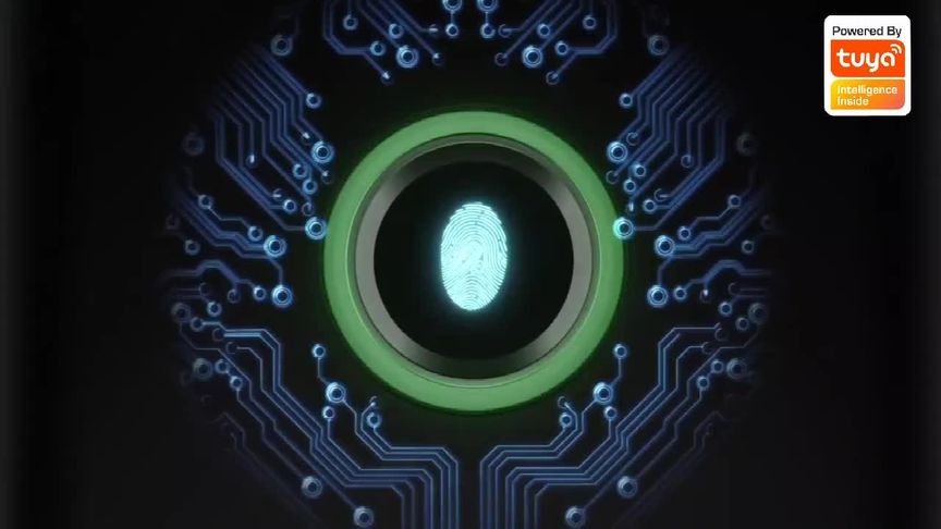 办公室双开玻璃门指纹锁木门蓝牙电子锁远程密码-可刷身份证开门