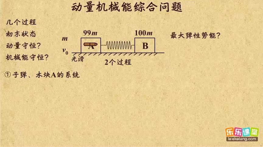 动量守恒与机械能实例(子弹打木块)