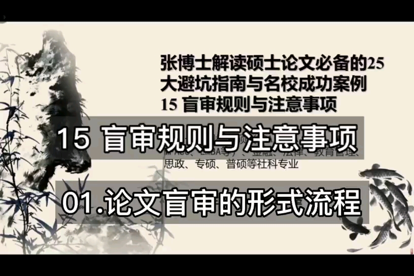 张博士解读硕士论文必备的25大避坑指南与名校成功案例15盲审规则...