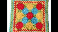 温暖你心毛线店 第106集-银耳花坐垫毛毯钩法 手工编织