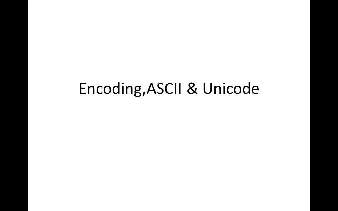 编码,ASCII & Unicode(英文语音双语字幕)