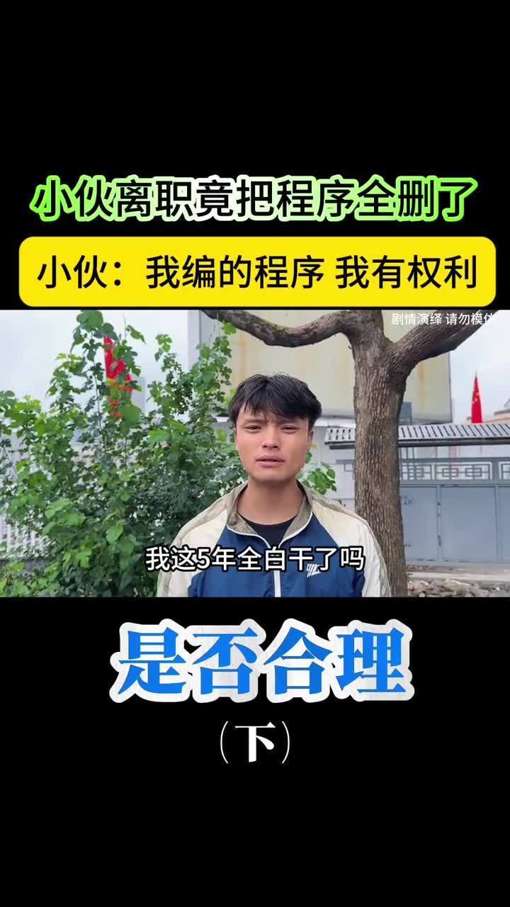 程序员离职,竟把自己编的程序全部删除了,老板找来要其承担损失