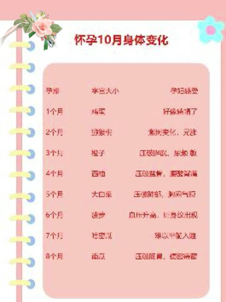 怀孕十月身体变化