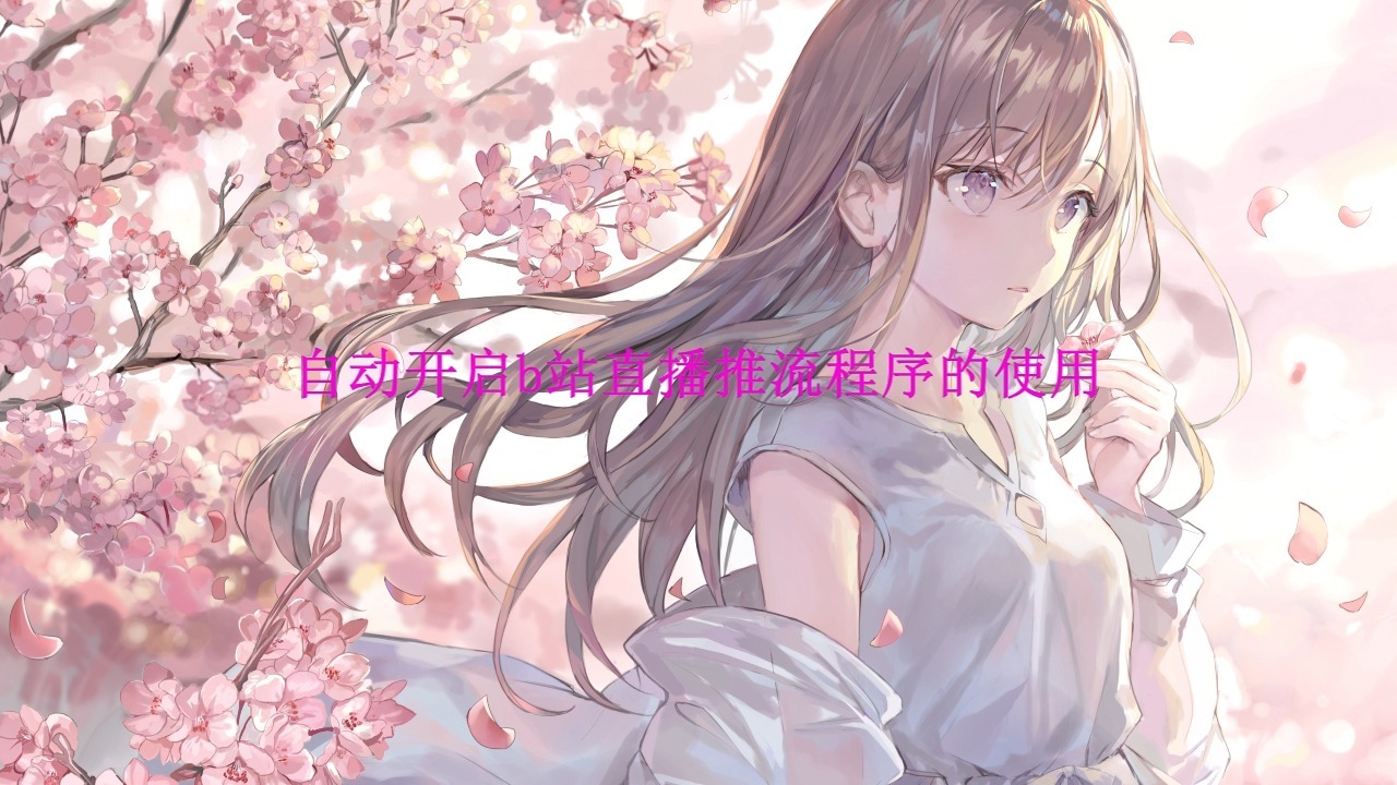 关于由我开发的b站推流地址自动开启程序的使用教程