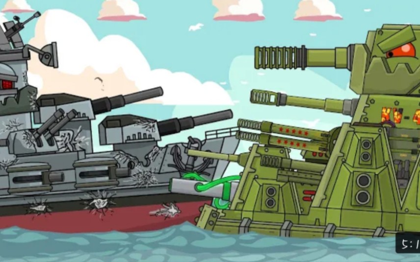 《坦克动画homeAnimations》KV44-M2 vs蒂尔皮茨(熟肉)