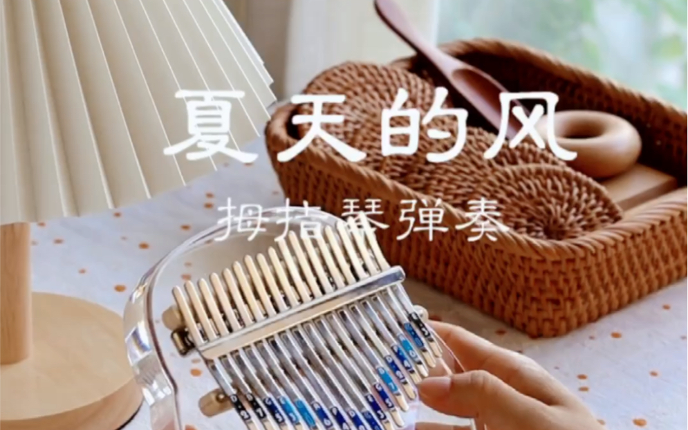 拇指琴弹奏夏天的风,带数字简谱