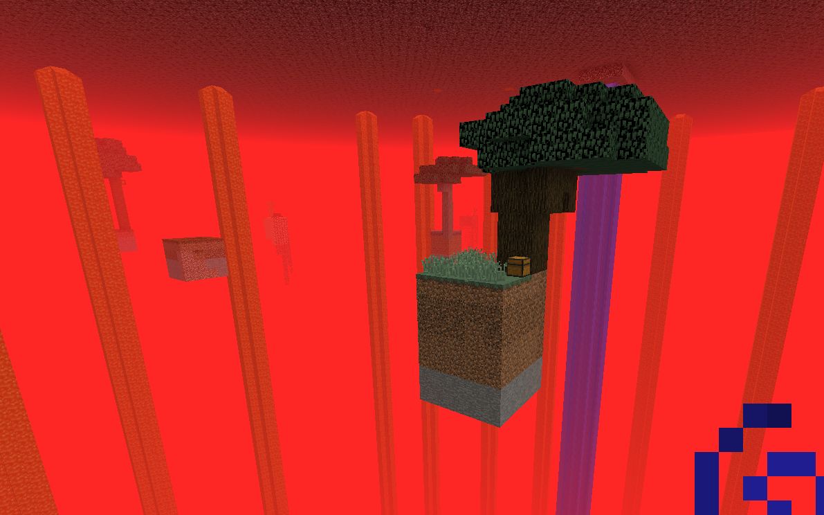 小橙子姐姐我的世界地狱空岛生存:超难度生存,高空危机!