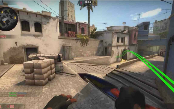 【csgo投掷技巧】以正确的姿势进攻mirage中路(4颗中路vip的烟)
