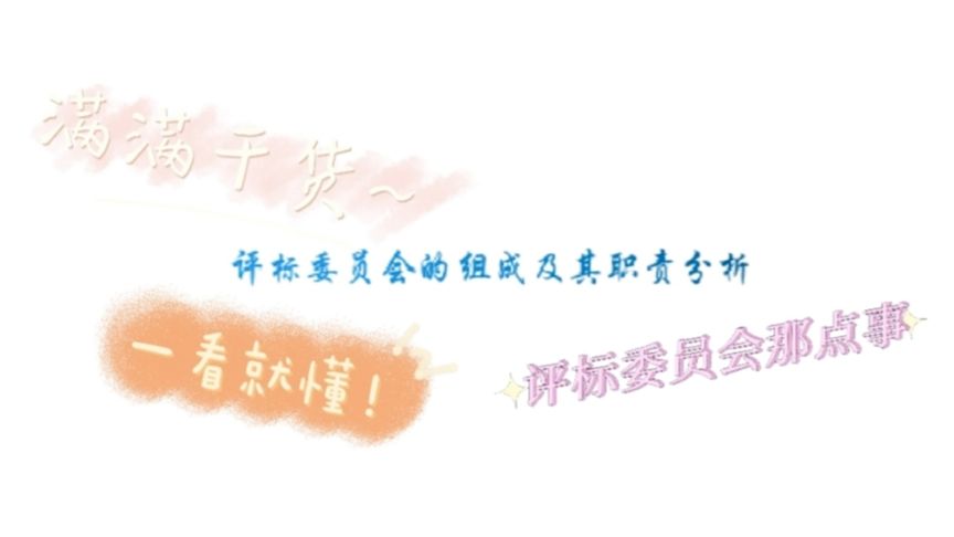 案例解析评标委员会,学霸必看!