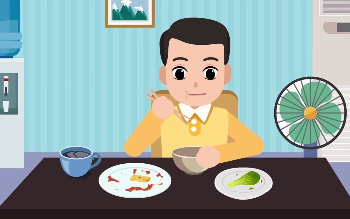 文明餐桌 政府提倡宣传 普及思想教育卡通动画MG视频