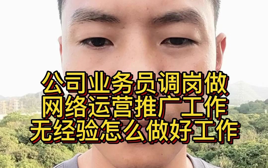 公司业务员调岗做网络运营推广工作,无经验怎么做好工作