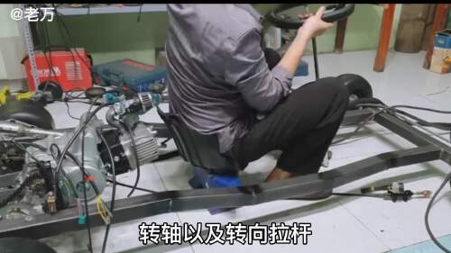 用四个轮子,几根钢管,看大神如何纯手工制作一台卡丁车!