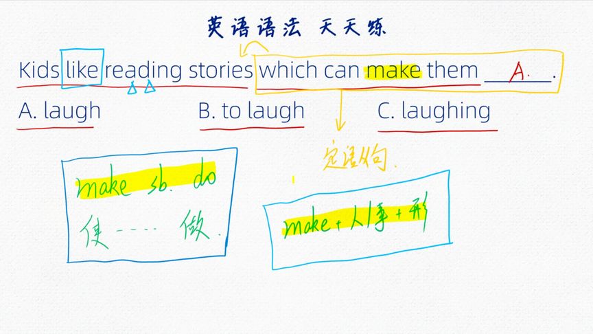 中考英语语法 天天练 动词make
