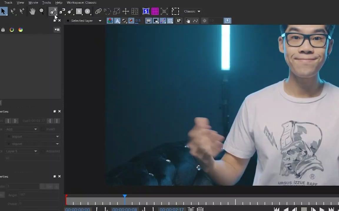 【AE教程】从移动衣服后效果教程中删除徽标
