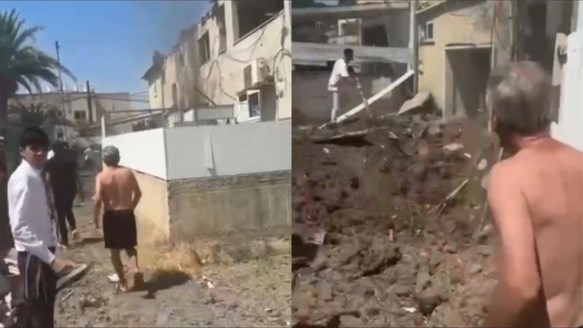 伊朗无人机成功突破以色列防御系统,命中当地建筑,现场一片狼藉