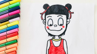简笔画教程之哪吒,儿童学画画入门,照着画很简单,小朋友喜欢