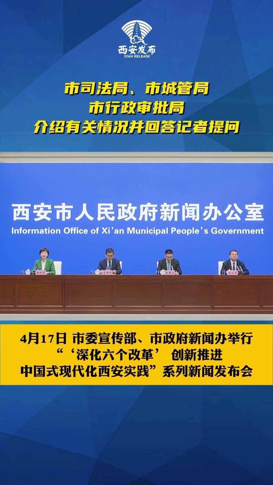 4月17日下午,市委宣传部、市政府新闻办举行“‘深化六个改革’创新...