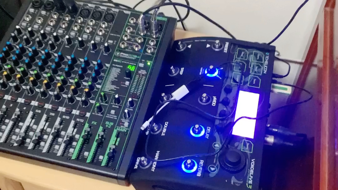 TC live3EX+美奇PRO12FX+直连电脑端全民K歌的效果。