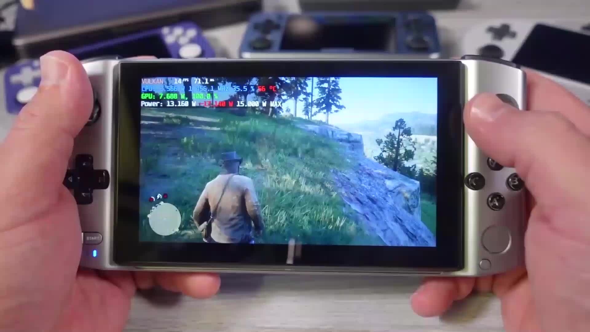 GPD Win 3荒野大镖客2试玩,手感真是太棒了