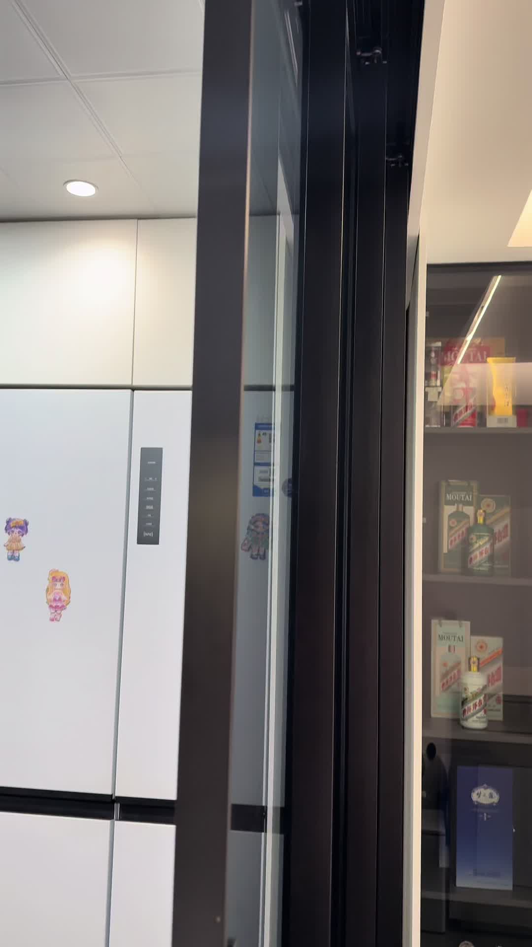 最喜欢的就是我家厨房隐形推拉门,打开就是开放式厨房关上就是封闭...