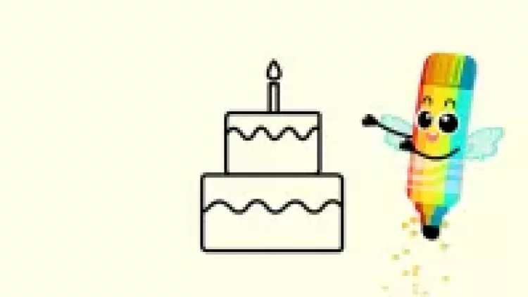 宝宝巴士神奇简笔画 第二季 第1集 生日蛋糕