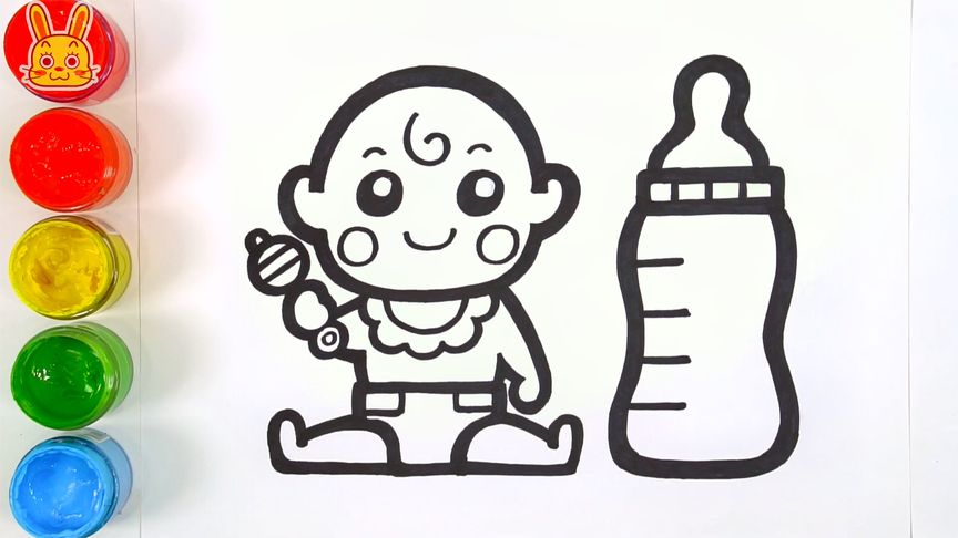 简单易懂的儿童绘画,一起来学习画可爱的婴儿吧!