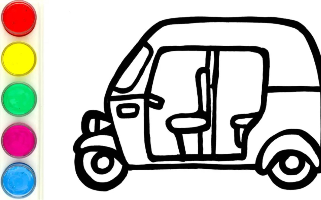 儿童启蒙绘画:如何简单的绘画小汽车,儿童简笔画