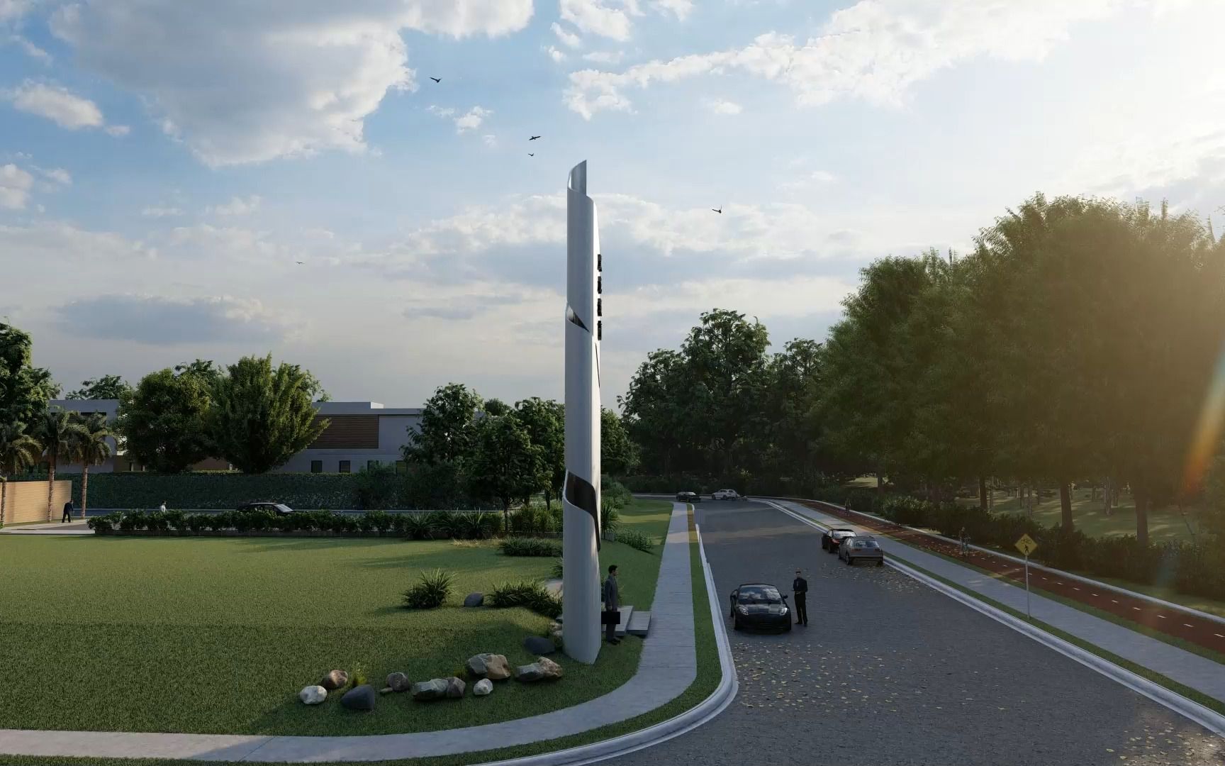 用Rhino犀牛做的一个异型精神堡垒,顺便渲染一下