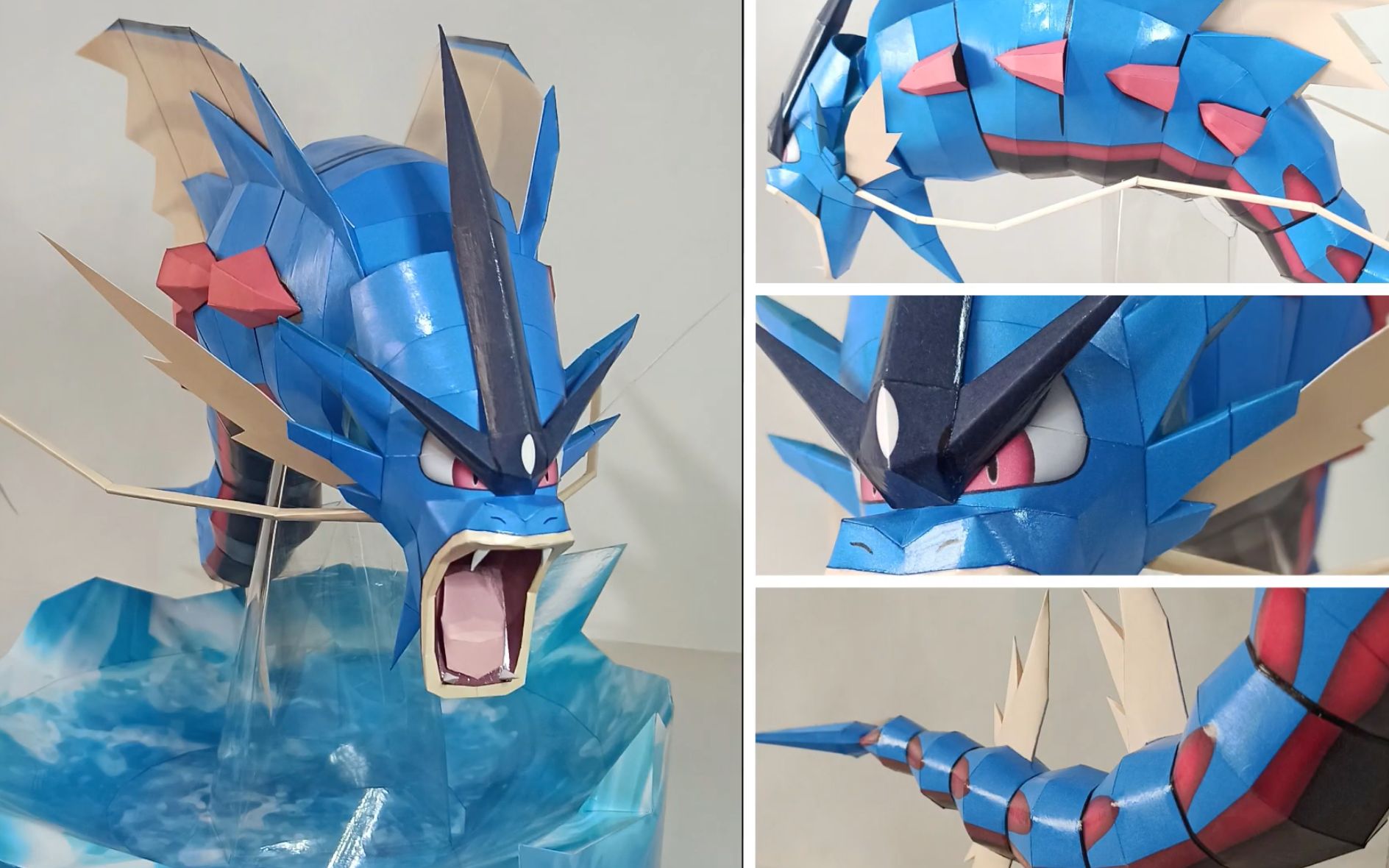 【 宝可梦手工】Mega暴鲤龙纸模