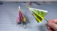 折纸小雨伞,简单易学步骤详细,创意手工制作