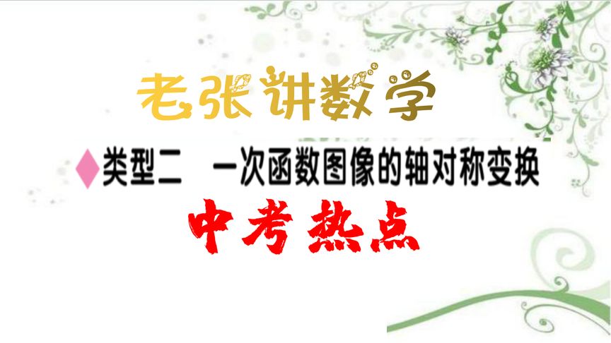 中考热点,一次函数的轴对称变换