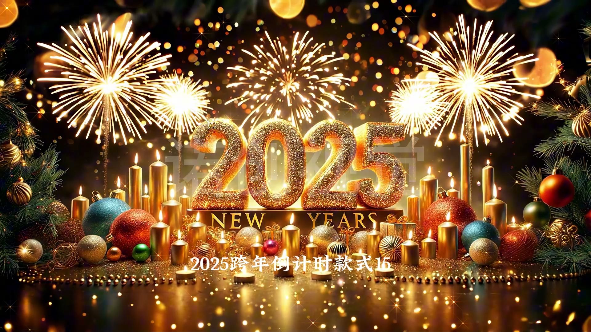 2025跨年倒计时跨年倒数视频背景VJ素材跨年倒计时LED视频背景