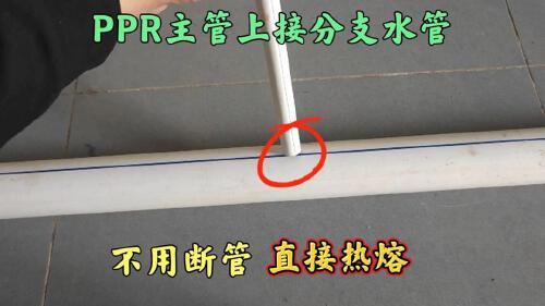 PPR主管上接分支水管,20年经验的老水工教你,不用短管直接热熔