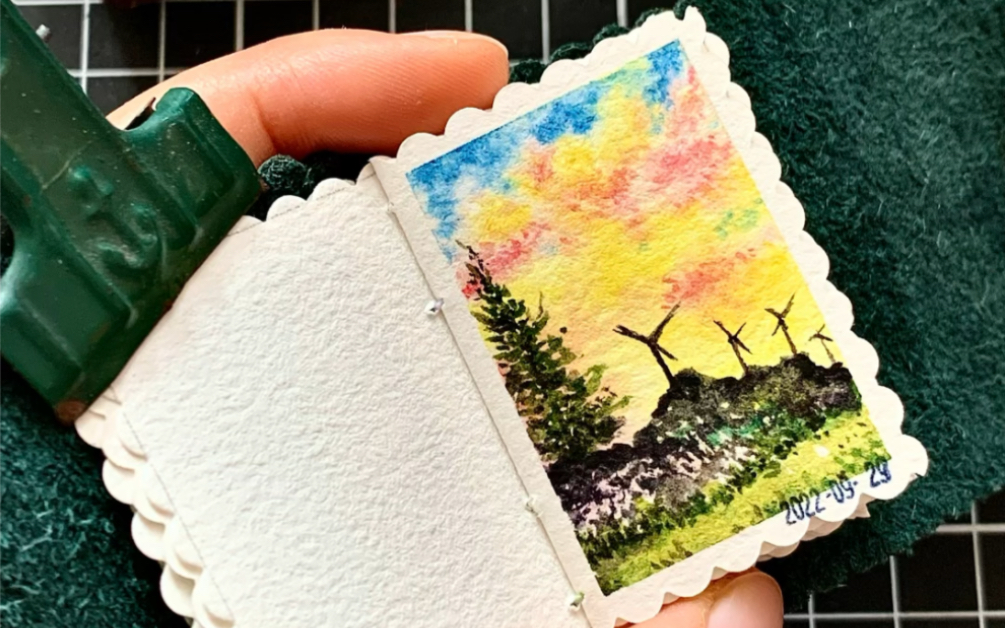 水彩【邮票风景】