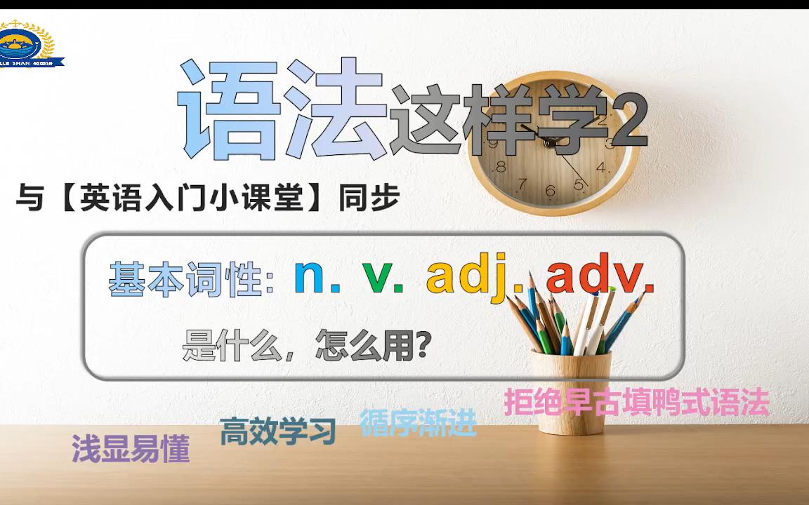 【英语语法这样学 02】基本词性n. v. adj. adv. 是什么?怎么用?附互动...
