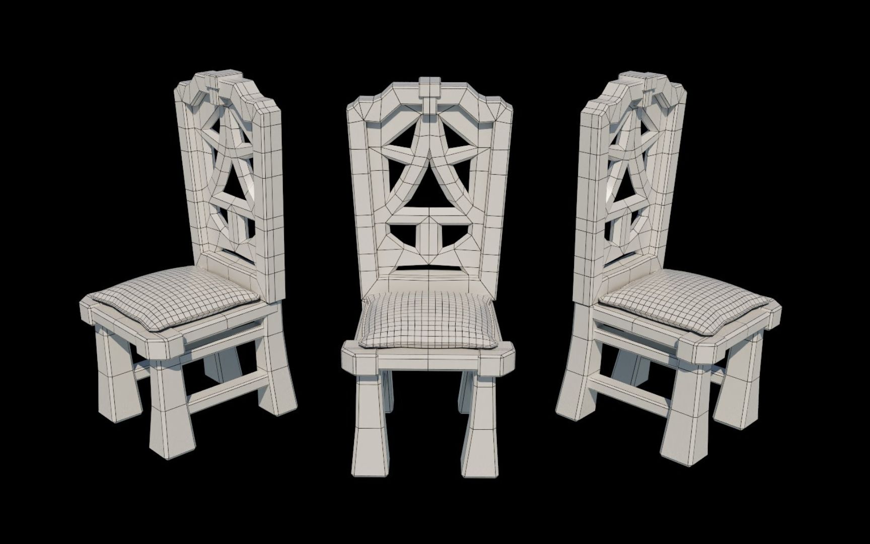 【Maya建模】30分钟教会你肝建模作业,椅子建模案例思路详解,maya...