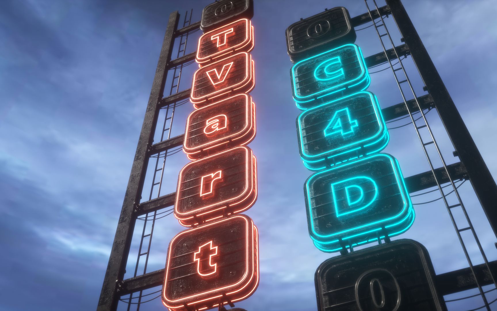 【TVart教程】霓虹灯生成器预设:neon sign generator 使用方法和技巧
